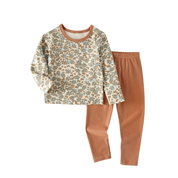 Bovxnpu Fall Winter Boys Girls Pajamas Set, Kids Soft Cotton Pjs ...