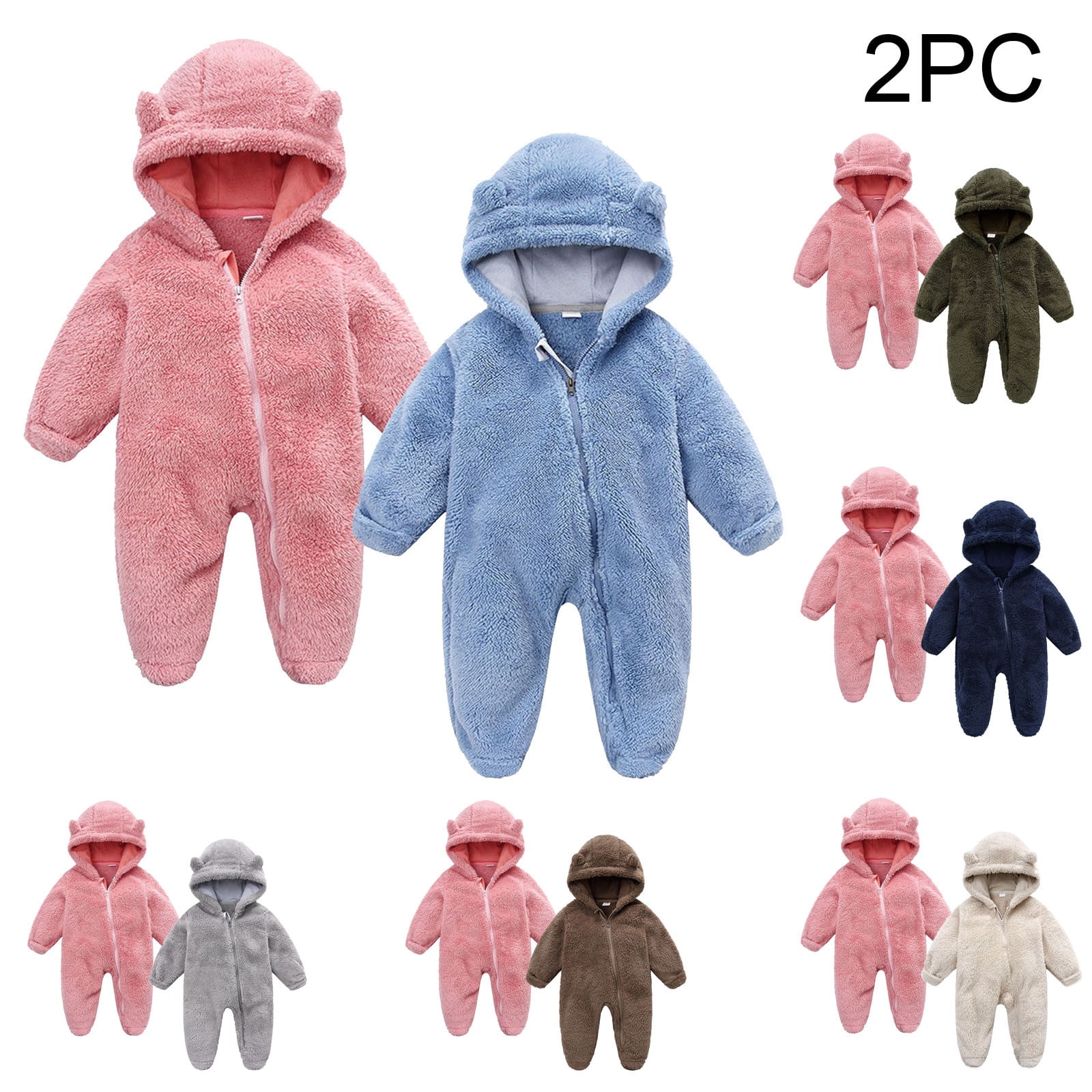 Bovxnpu Fall Winter Newborn Bodysuit, Infant Rompers, 2PC Toddler Boys ...