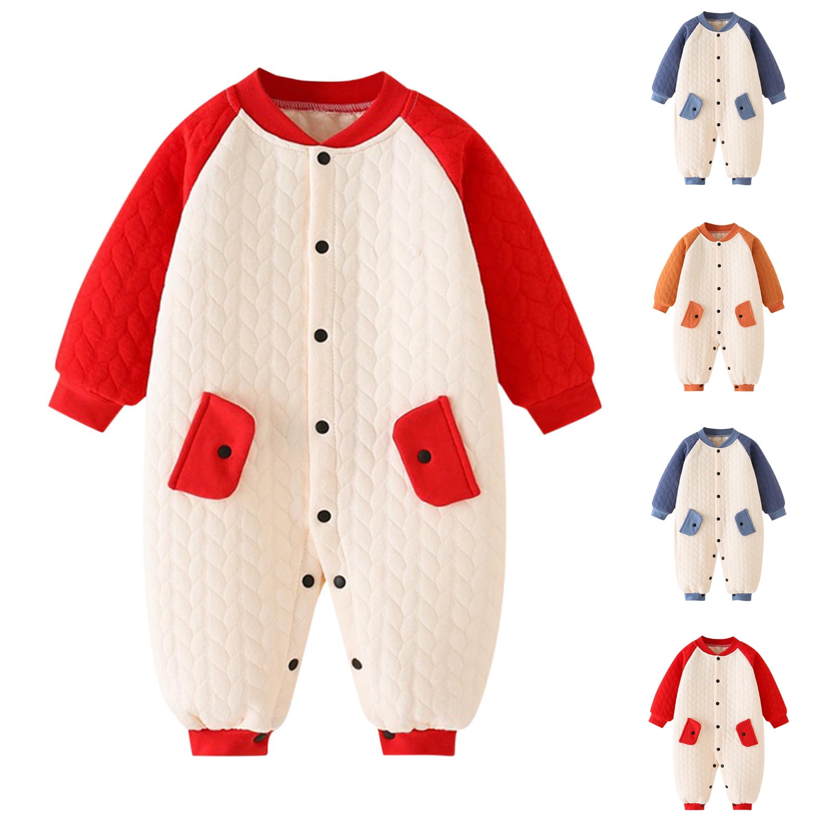 Bovxnpu Fall Winter Newborn Bodysuit, Infant Rompers, Toddler Boys Long ...