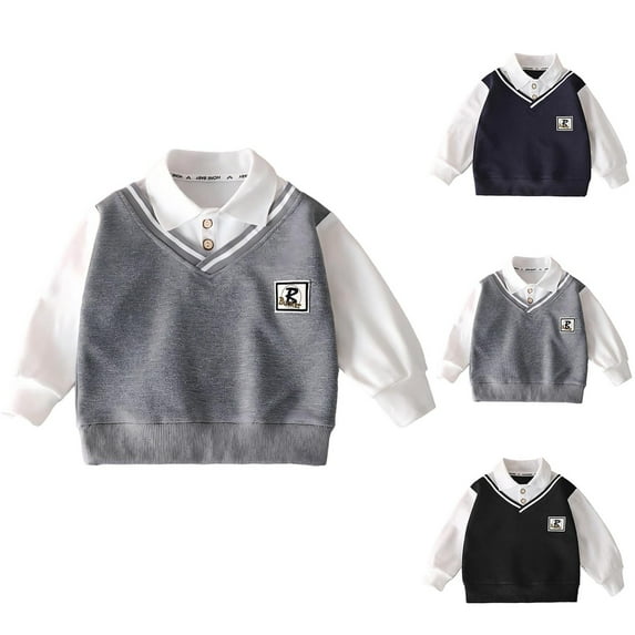 Bovxnpu Girls Long Sleeve T Shirts Kids Spring Fall Tops School Tee ...