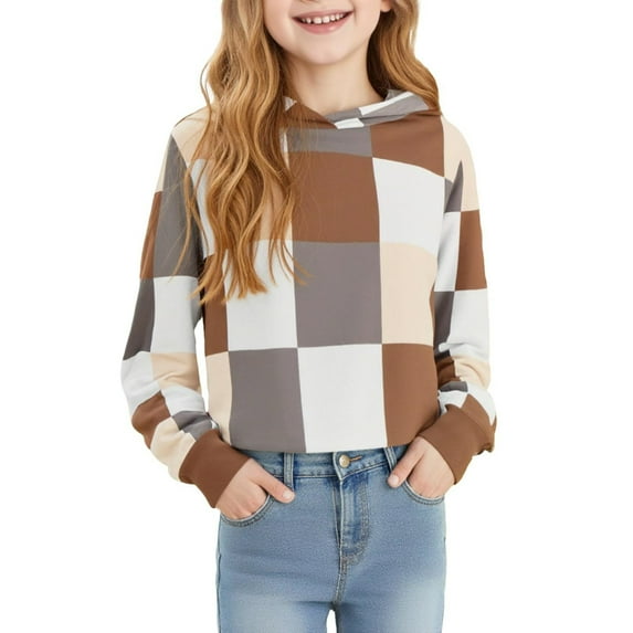 Bovxnpu Girls Long Sleeve T Shirts Kids Spring Fall Tops School Tee ...