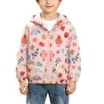 Bovxnpu Girls Outerwear Jackets Kids Print Windbreaker Jacket Zip ...