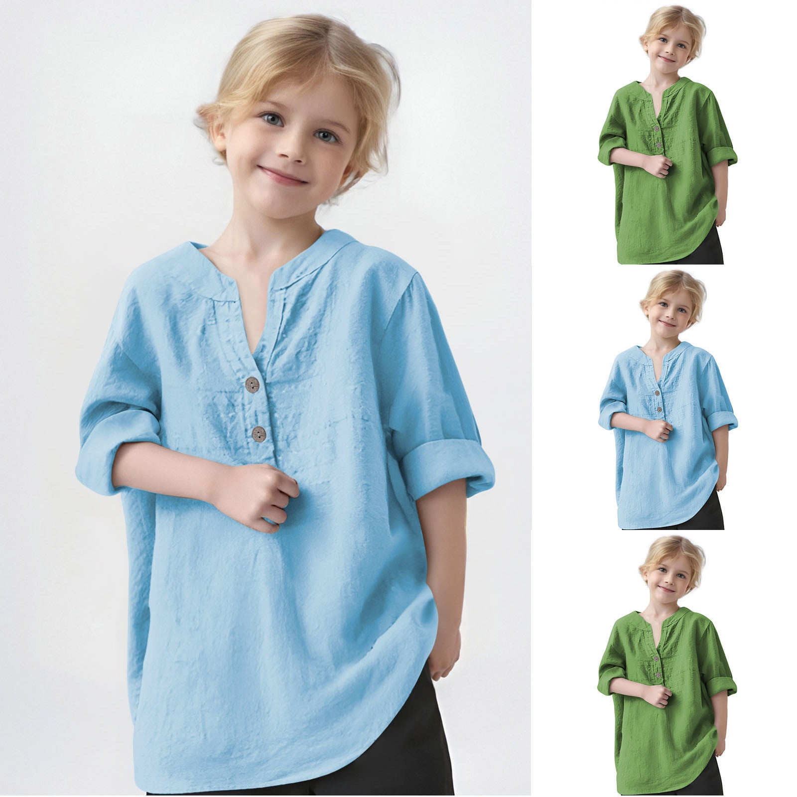 Bovxnpu Girls Short Sleeve T Shirts Undershirt Kids Summer Tops School ...