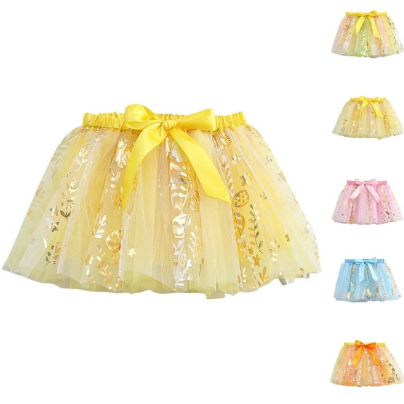 Bovxnpu Girls Skirt Toddler Girls Layered Tutus Skirt Sparkling Sequin ...
