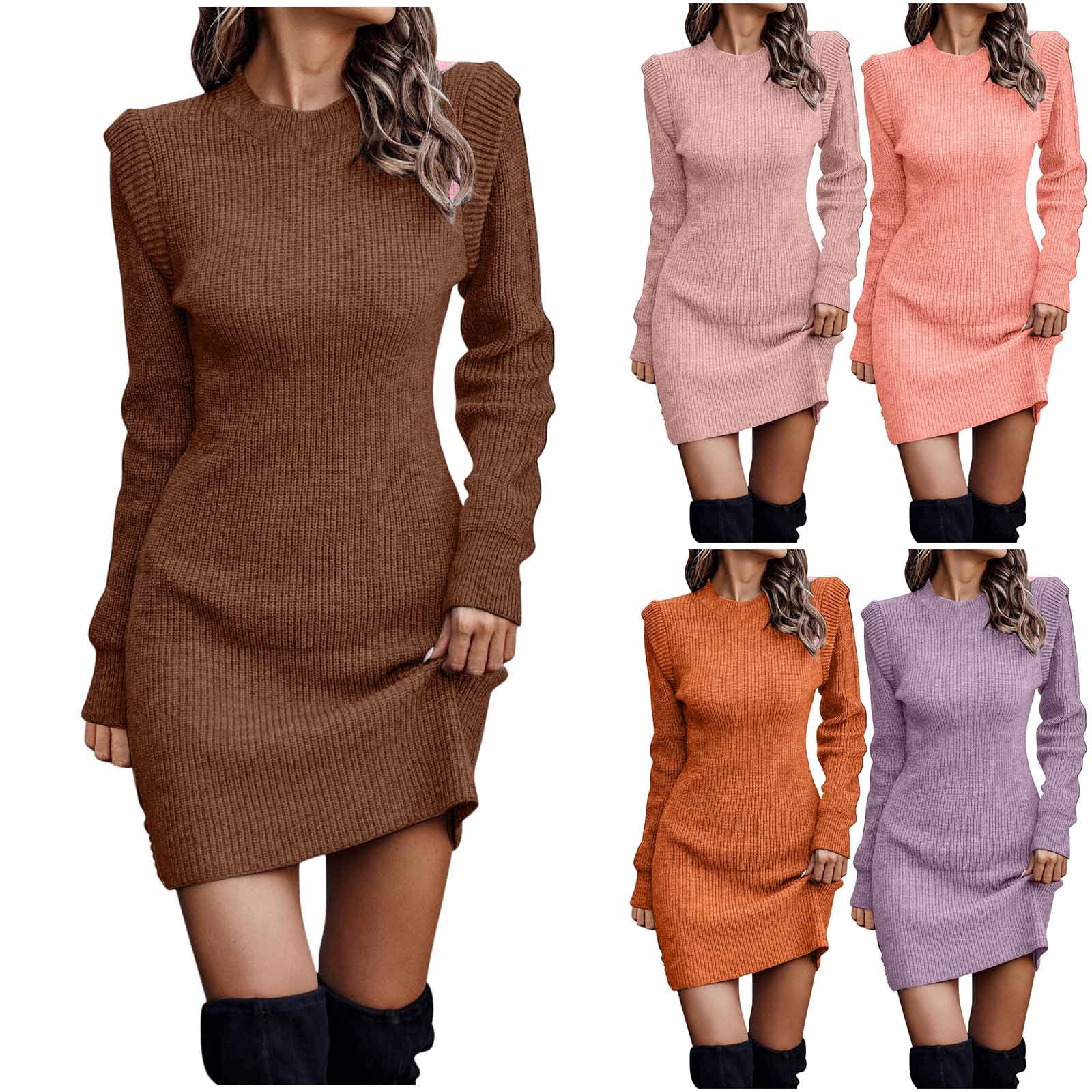Bovxnpu Long Sleeve Dress for Women Fall Dresses, Women Long Sleeve ...
