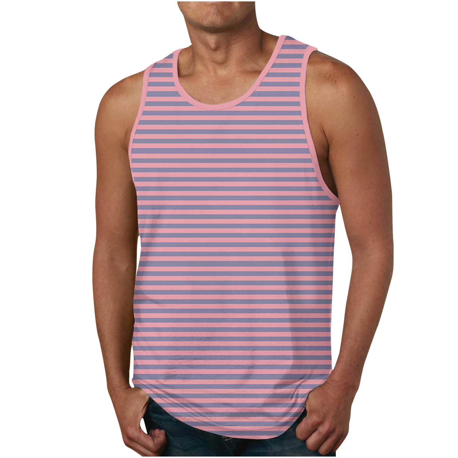 Bovxnpu Men's Workout Tank Top,Men Sleeveless Shirt Lightweight Tank ...