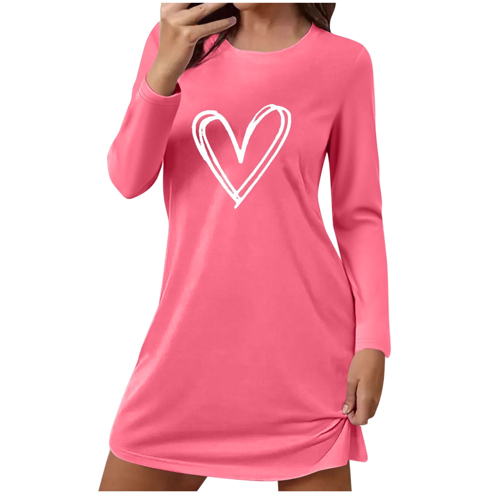 Bovxnpu Nightgowns For Women, Womens' Cotton Nightgown Long Sleeve ...