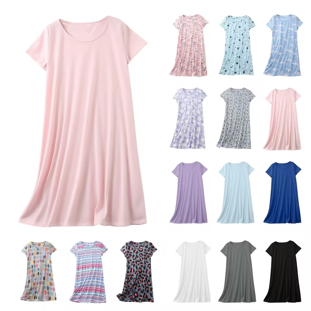Bovxnpu Nightgowns for Women, Women's Nightgown Cotton Sleep Shirts ...