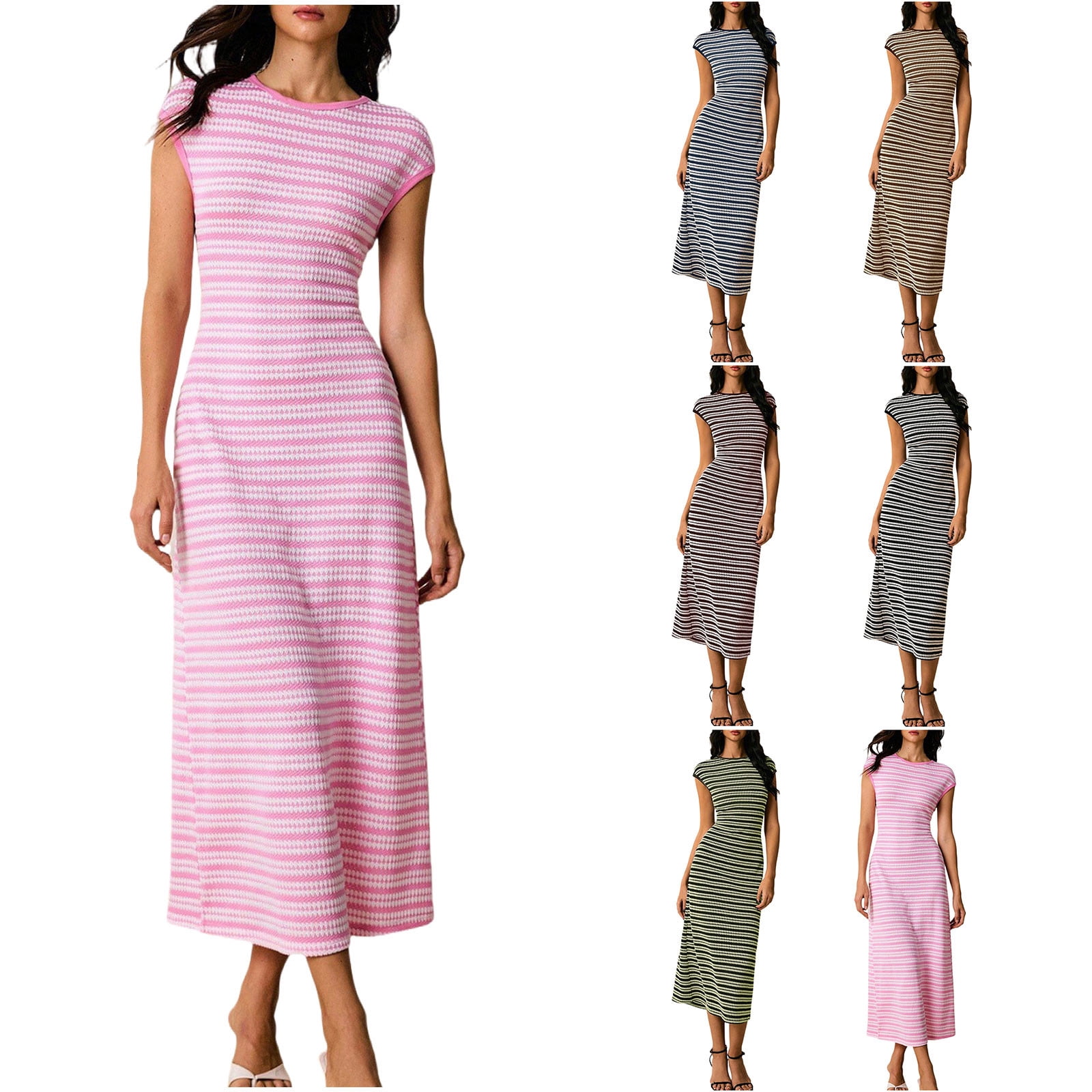 Bovxnpu Summer Dresses for Women, Womens Long Sleeve Maxi Dresses Boho ...
