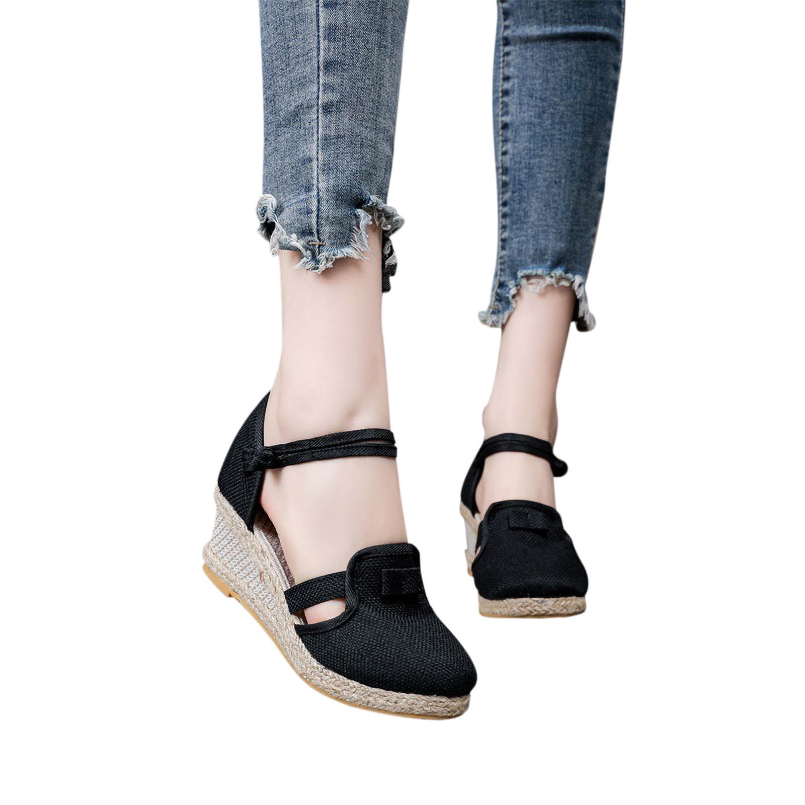 Bovxnpu Summer Sandals for Women 2024,Women's Closed Toe Wedge Sandals ...