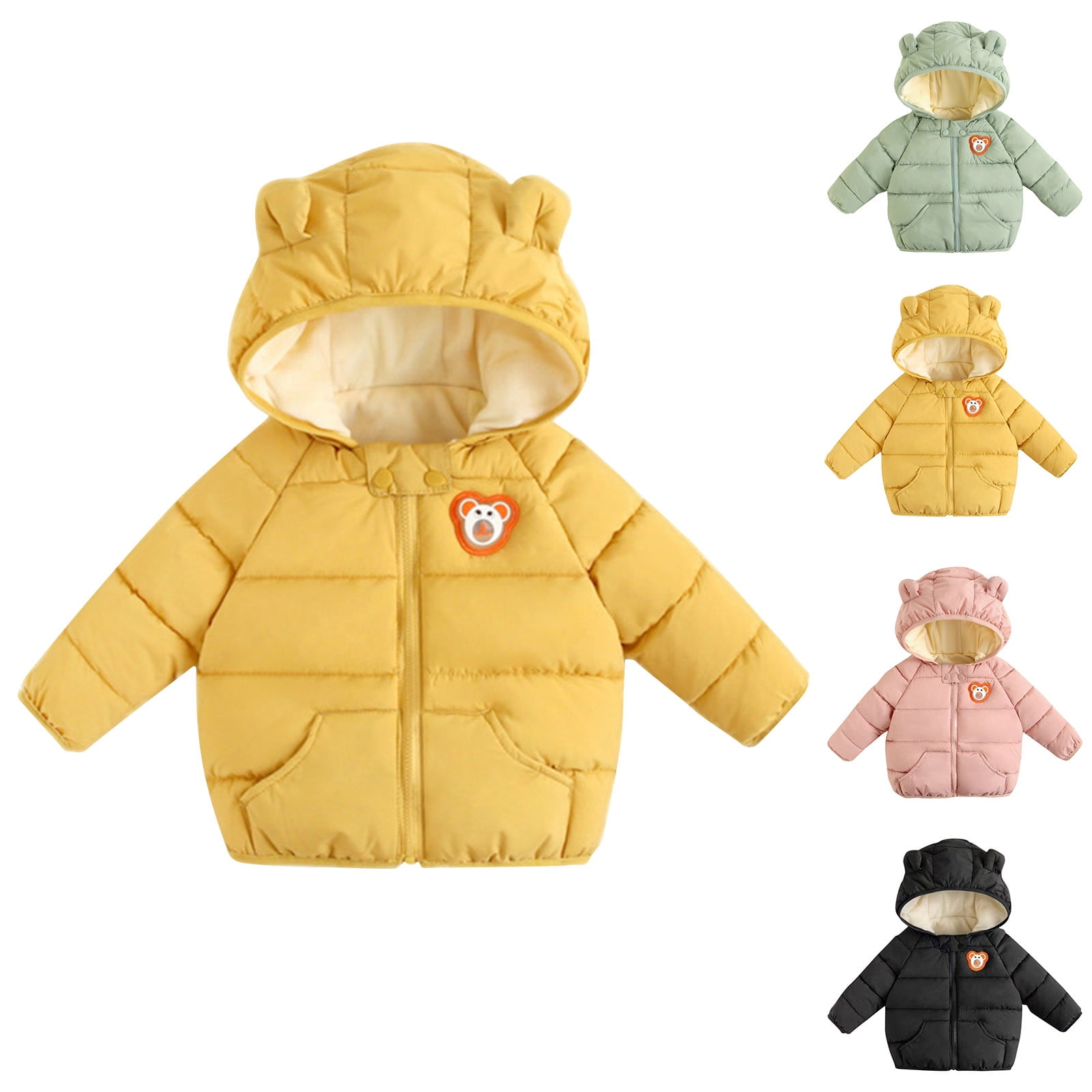 Bovxnpu Toddler Boys Girls Fall Winter Jacket, Boys Hooded Down Puffer Jacket Coat, Winter ...