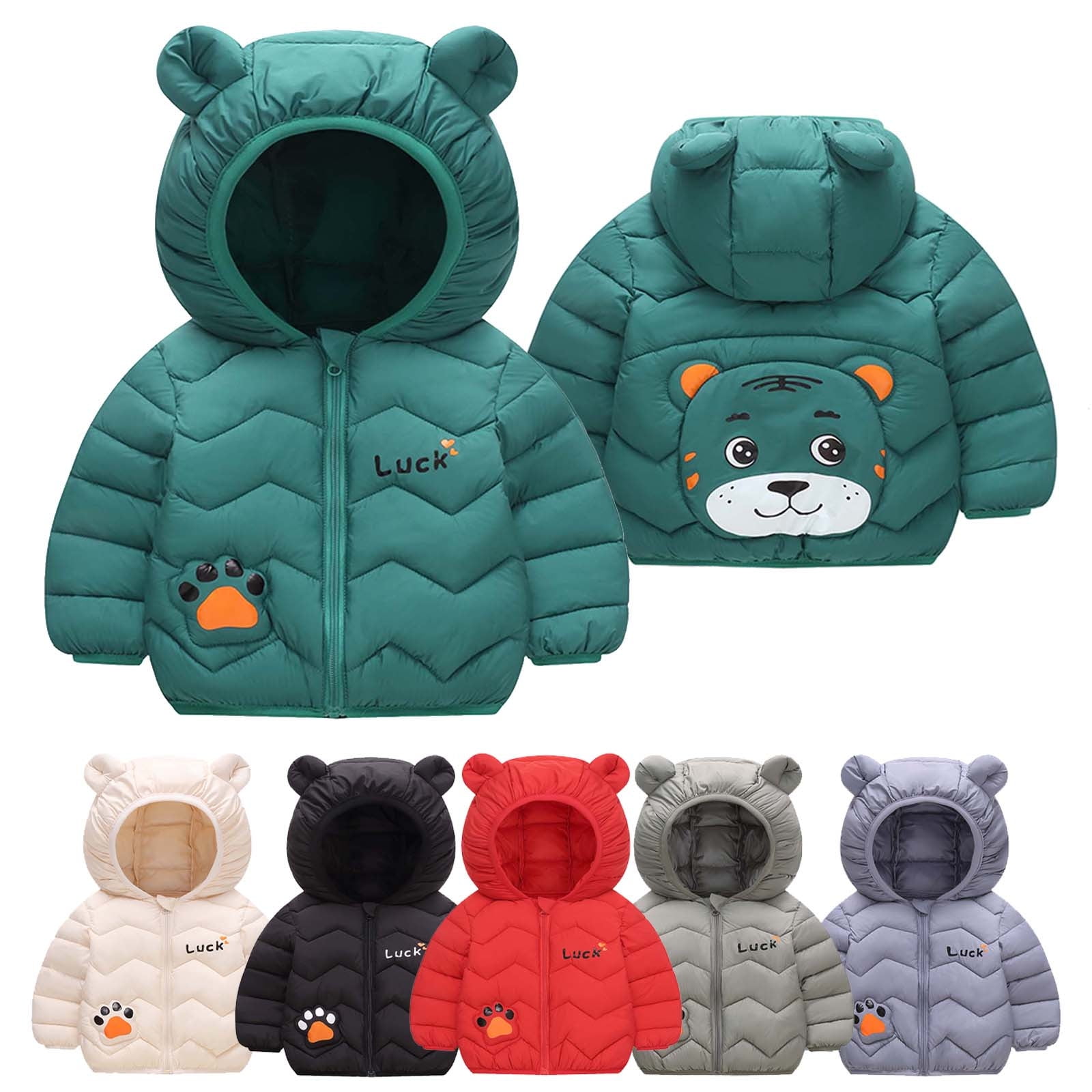 Bovxnpu Toddler Boys Girls Fall Winter Jacket, Boys Hooded Down Puffer Jacket Coat, Toddler Kids ...