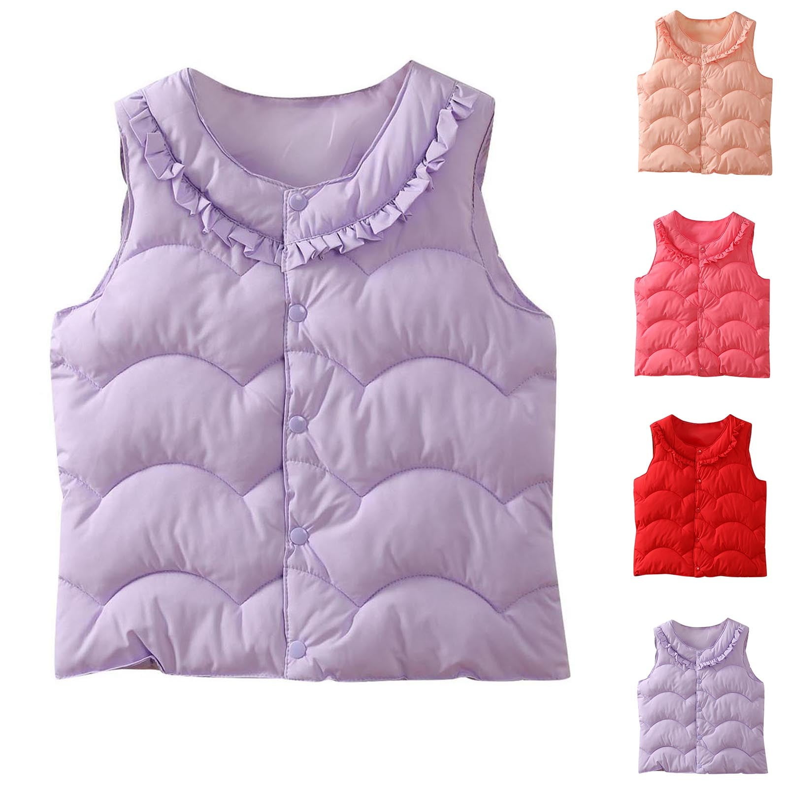 Bovxnpu Toddler Boys Girls Fall Winter Jacket, Girls Puffer Vest Zipper ...