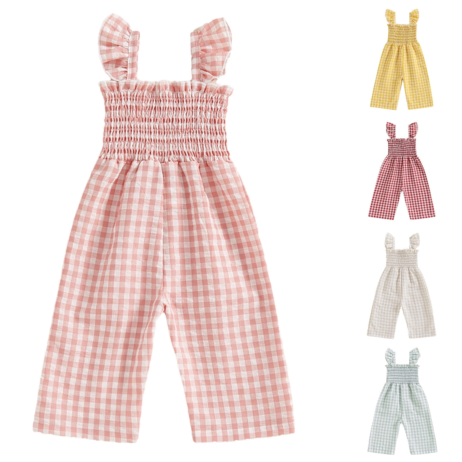 Bovxnpu Toddler Boys Girls Pants, Girls Jumpsuit Wide Leg Romper One ...