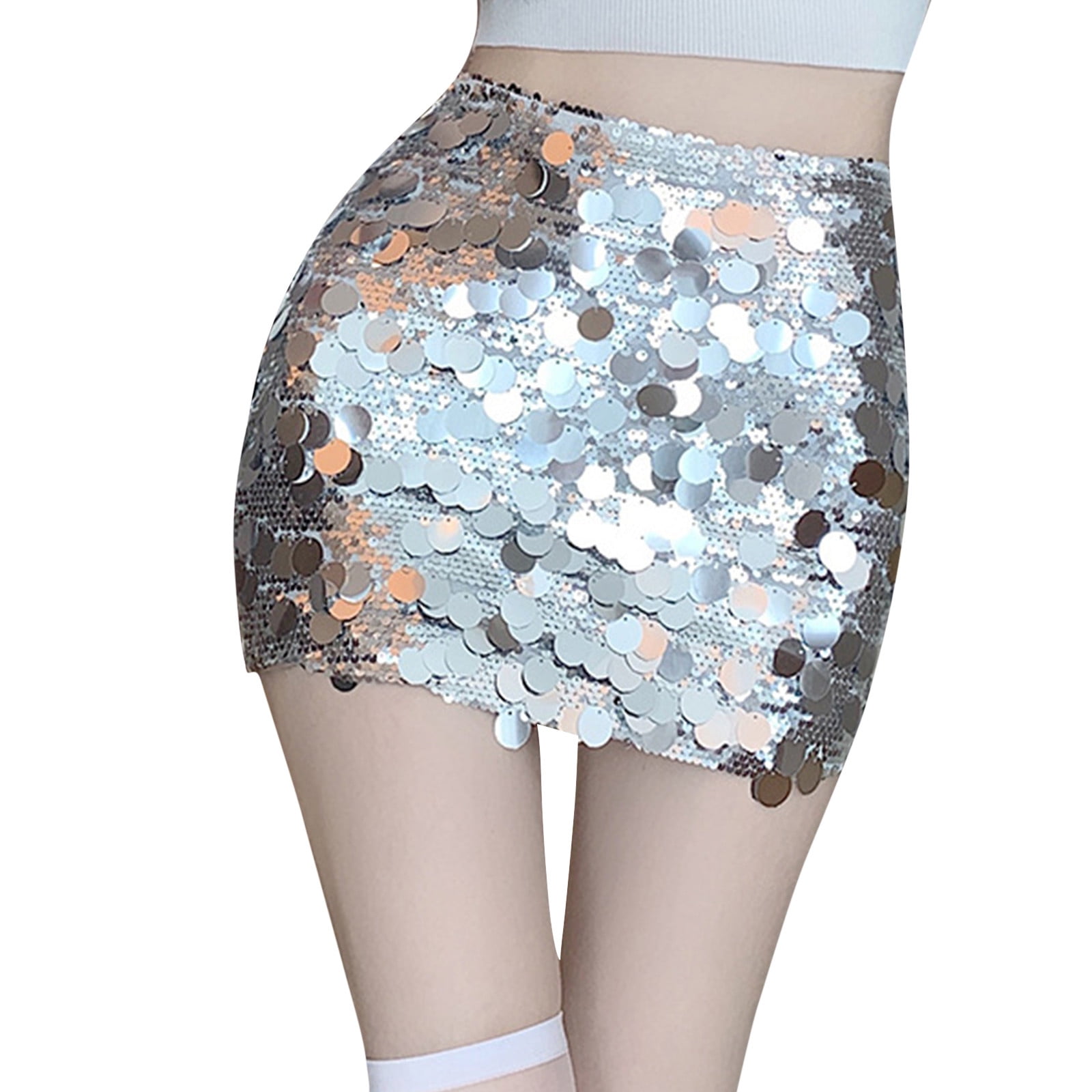 Bovxnpu Women Dance Skirt,Sequin Fringe Wrap Skirts,Sparkly Hip Scarf ...