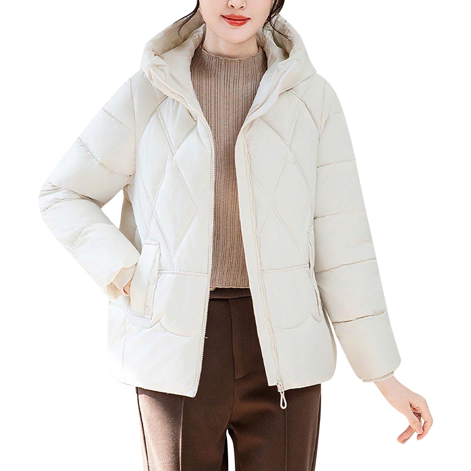 Bovxnpu Women's Down Jackets Lightweight Long-Sleeve Puffer Jacket ...