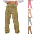 Bovxnpu Women's Fleece Lined Pants Winter Warm Pants Casual Pants ...