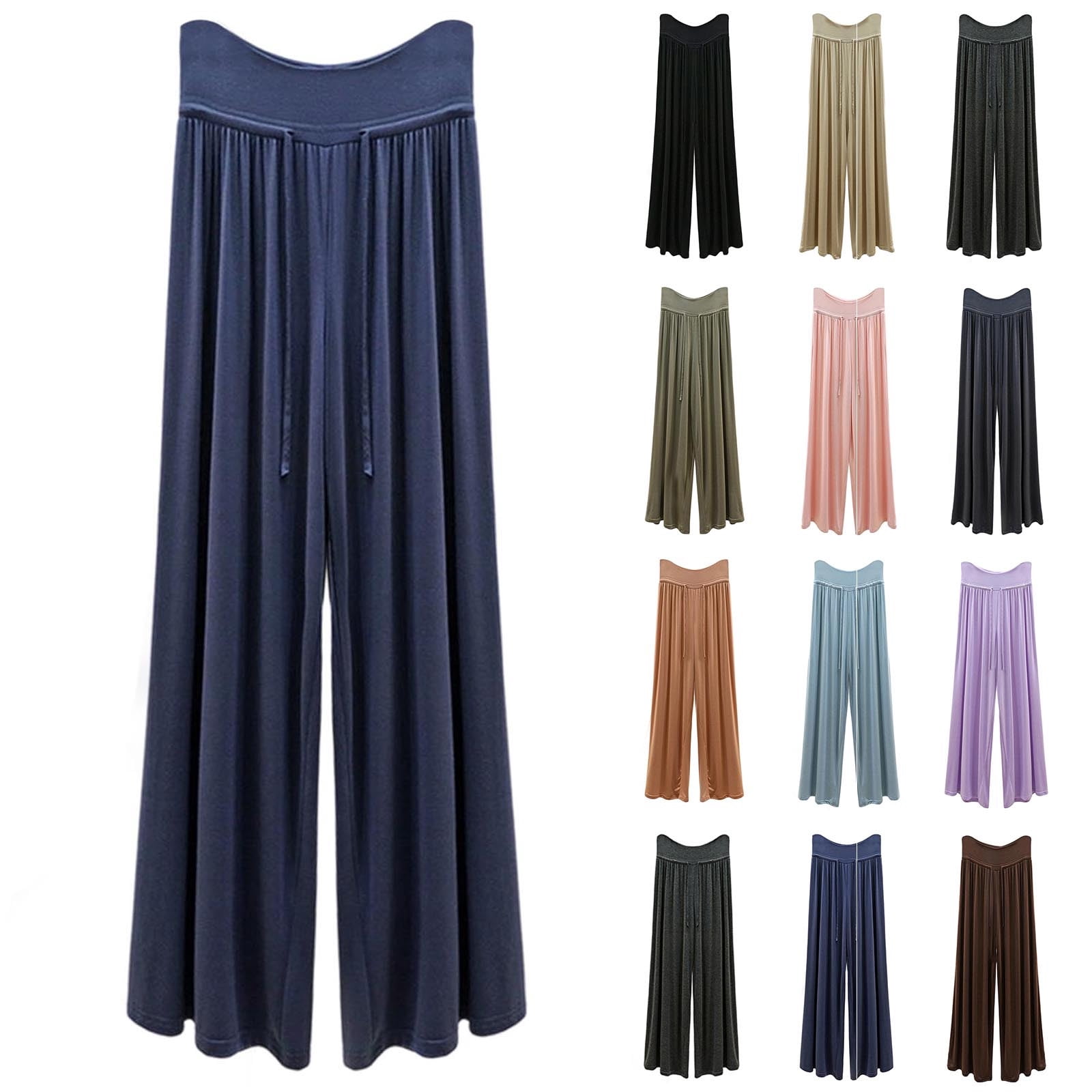 Bovxnpu Women's Pajama Pants Sleep Lounge Pants Drawstring Elastic ...