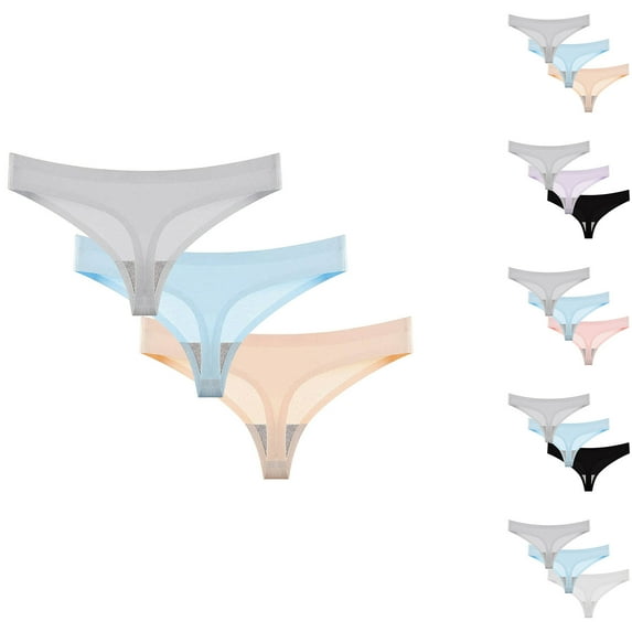 Bovxnpu Women's Plus Size Panties, Seamless Thongs For Women No Show ...