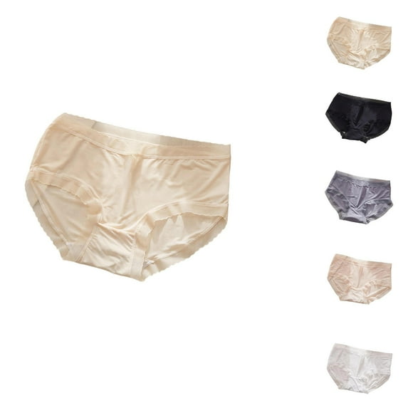 Bovxnpu Women's Plus Size Panties, Women's Breathable Cotton Brief ...