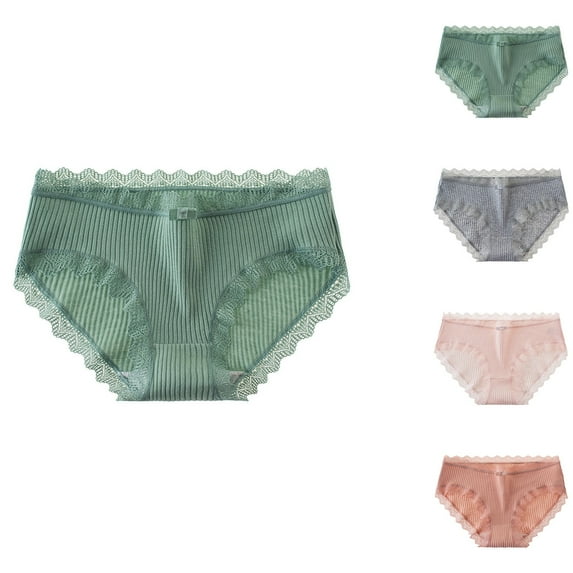 Bovxnpu Women's Plus Size Panties, Women's Breathable Cotton Brief ...