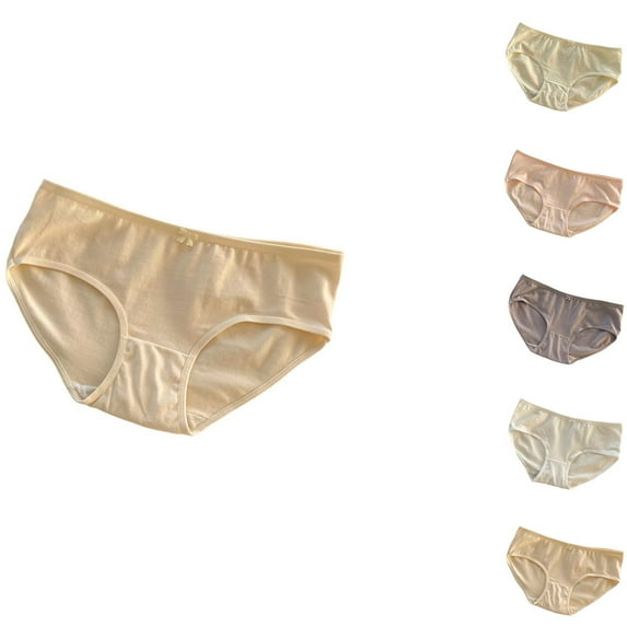 Bovxnpu Women's Plus Size Panties, Women's Breathable Cotton Brief ...