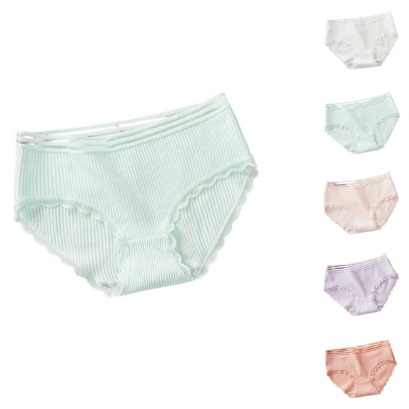 Bovxnpu Women's Plus Size Panties, Women's Breathable Cotton Brief ...