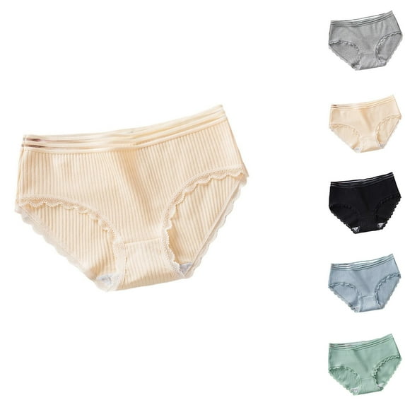 Bovxnpu Women's Plus Size Panties, Women's Breathable Cotton Brief ...