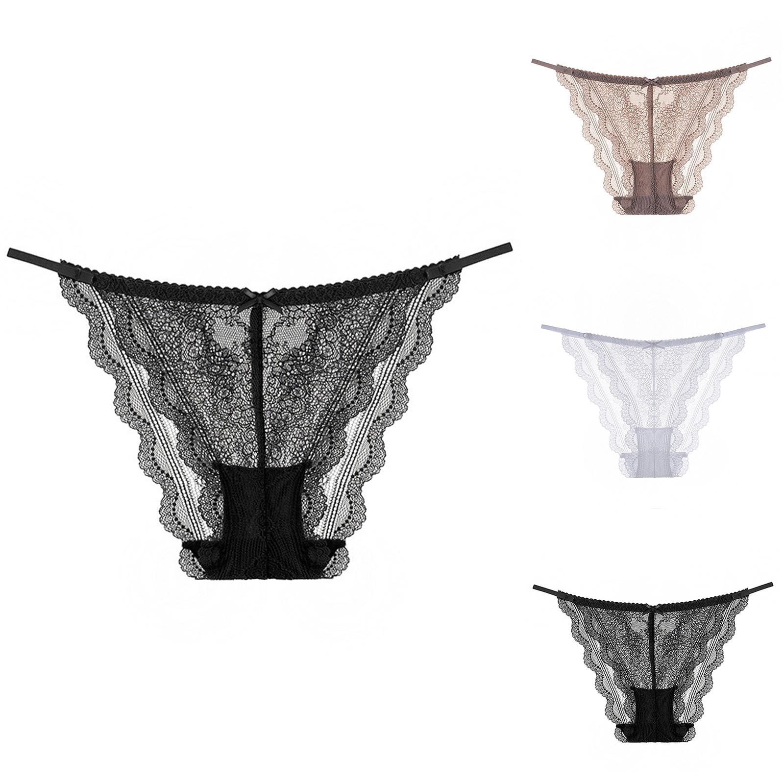 Bovxnpu Women's Plus Size Panties, Women's Breathable Lace Brief ...