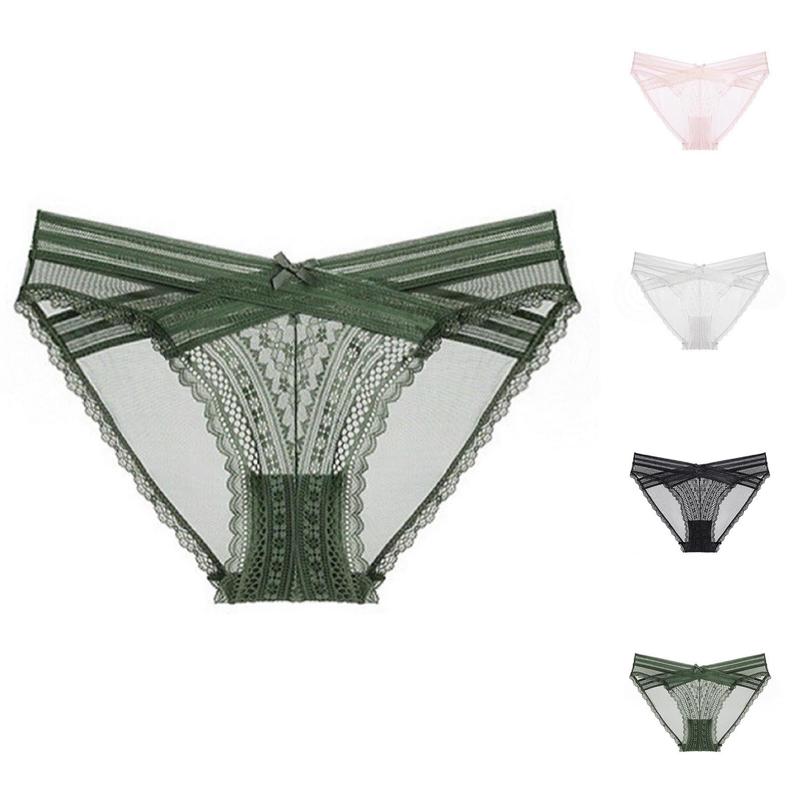 Bovxnpu Women's Plus Size Panties, Women's Breathable Lace Brief ...