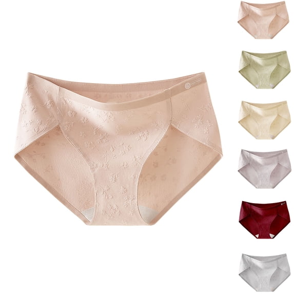 Bovxnpu Women's Plus Size Panties, Women's Seamless Breathable Brief ...