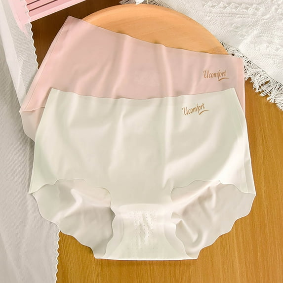 Bovxnpu Women's Plus Size Panties, Women's Seamless Breathable Brief ...