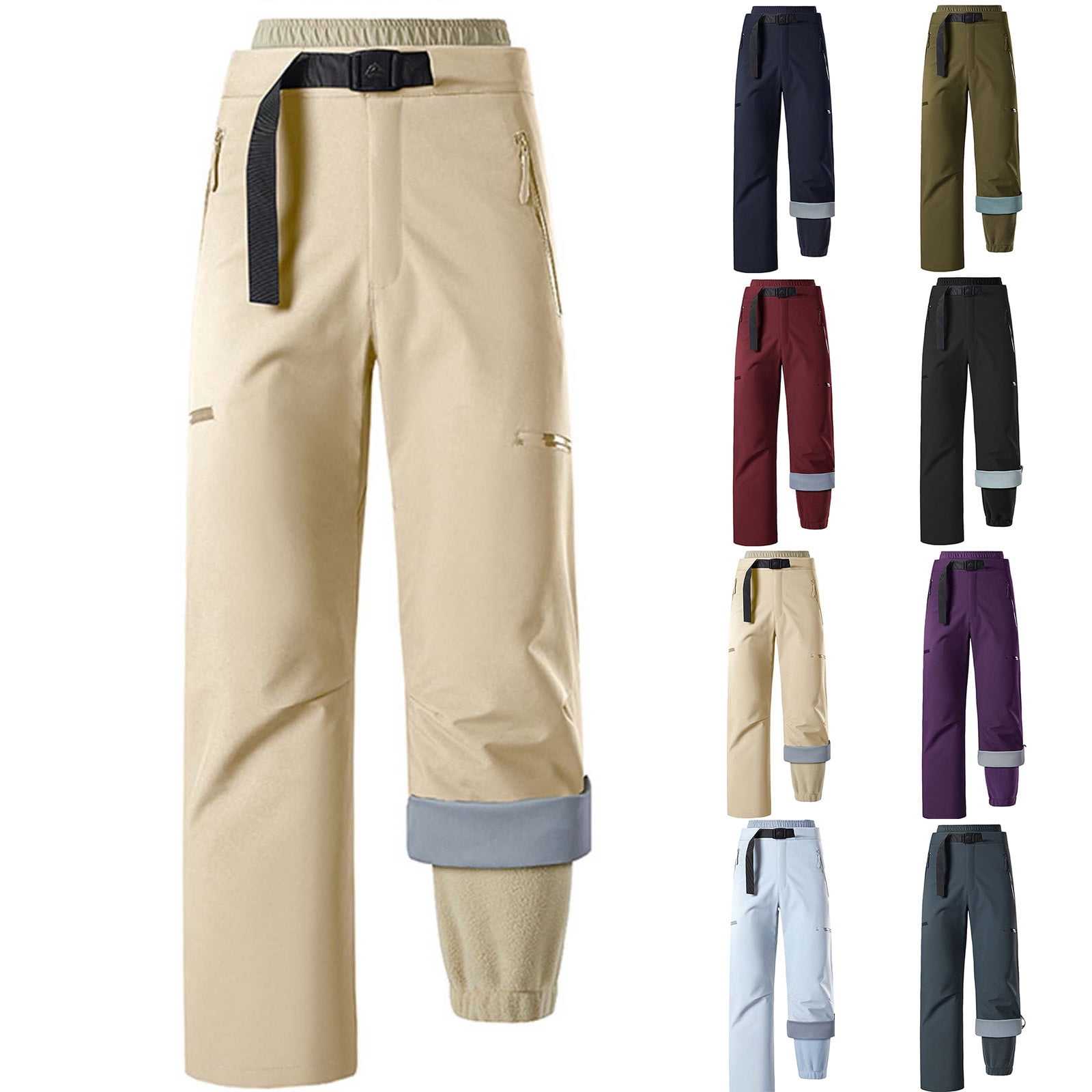 Bovxnpu Women's Winter Detachable Hiking Pants Waterproof Outer Layer ...