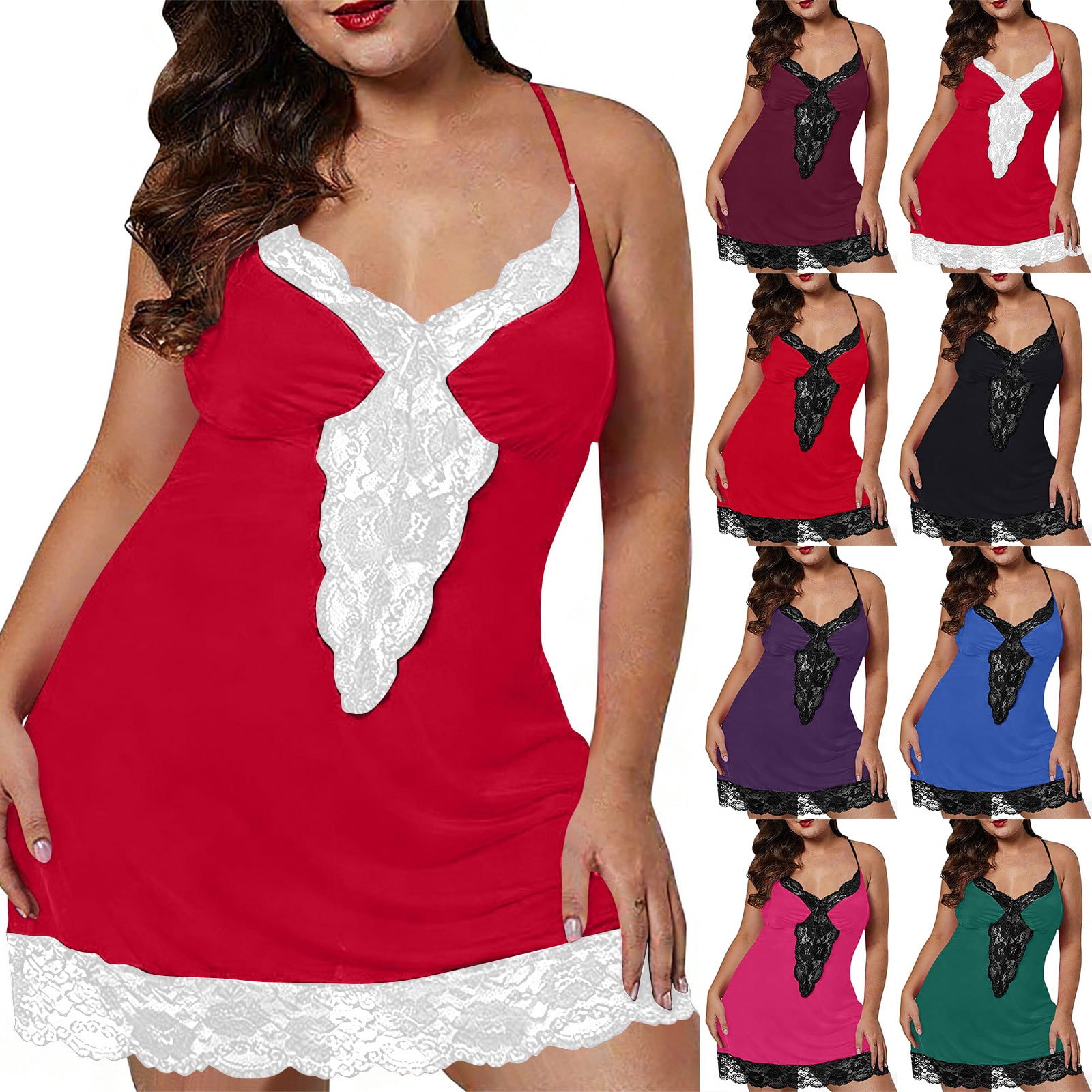 Bovxnpu Womens Nightgowns Plus Size Sleepshirts Nightshirts Pajama ...