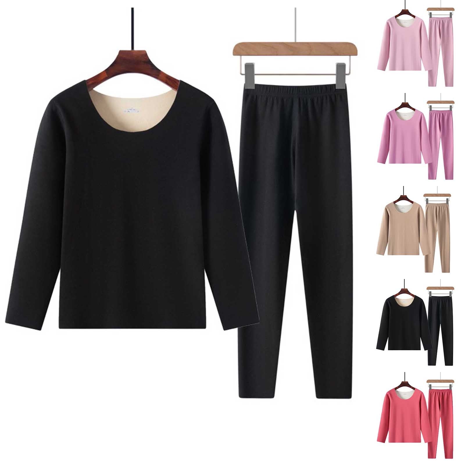 BovxnpuPajamas for Women Set Loungewear Set,Women's Thermal Underwear ...