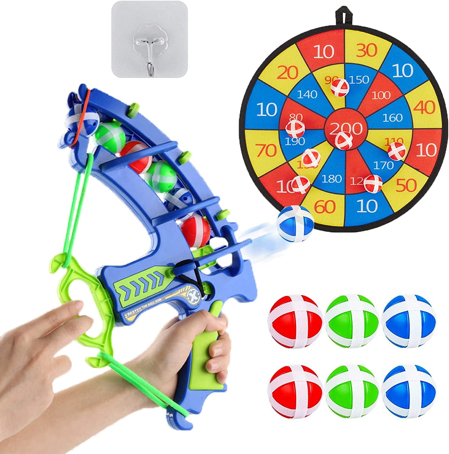 Kids Sticky Balls Bow and Arrow Toy Set, Outdoor Family Games, Sports ...