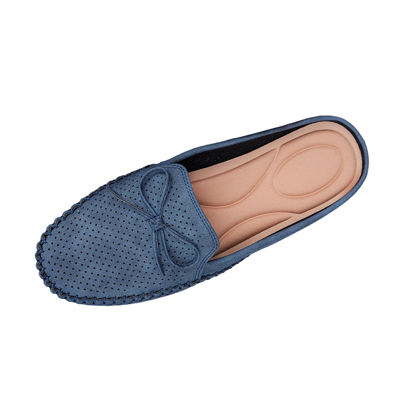 Bow Backless Loafer Mules for Women Soft Comfortable Dressy Slide on ...