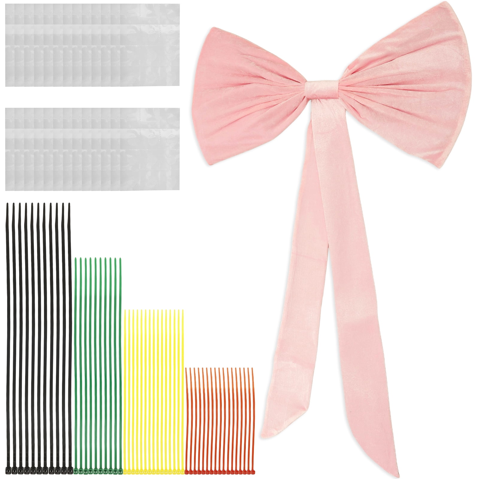 Bow Birthday Decoration Pink Felt Cloth Big Bow Themed Party Backdrop ...