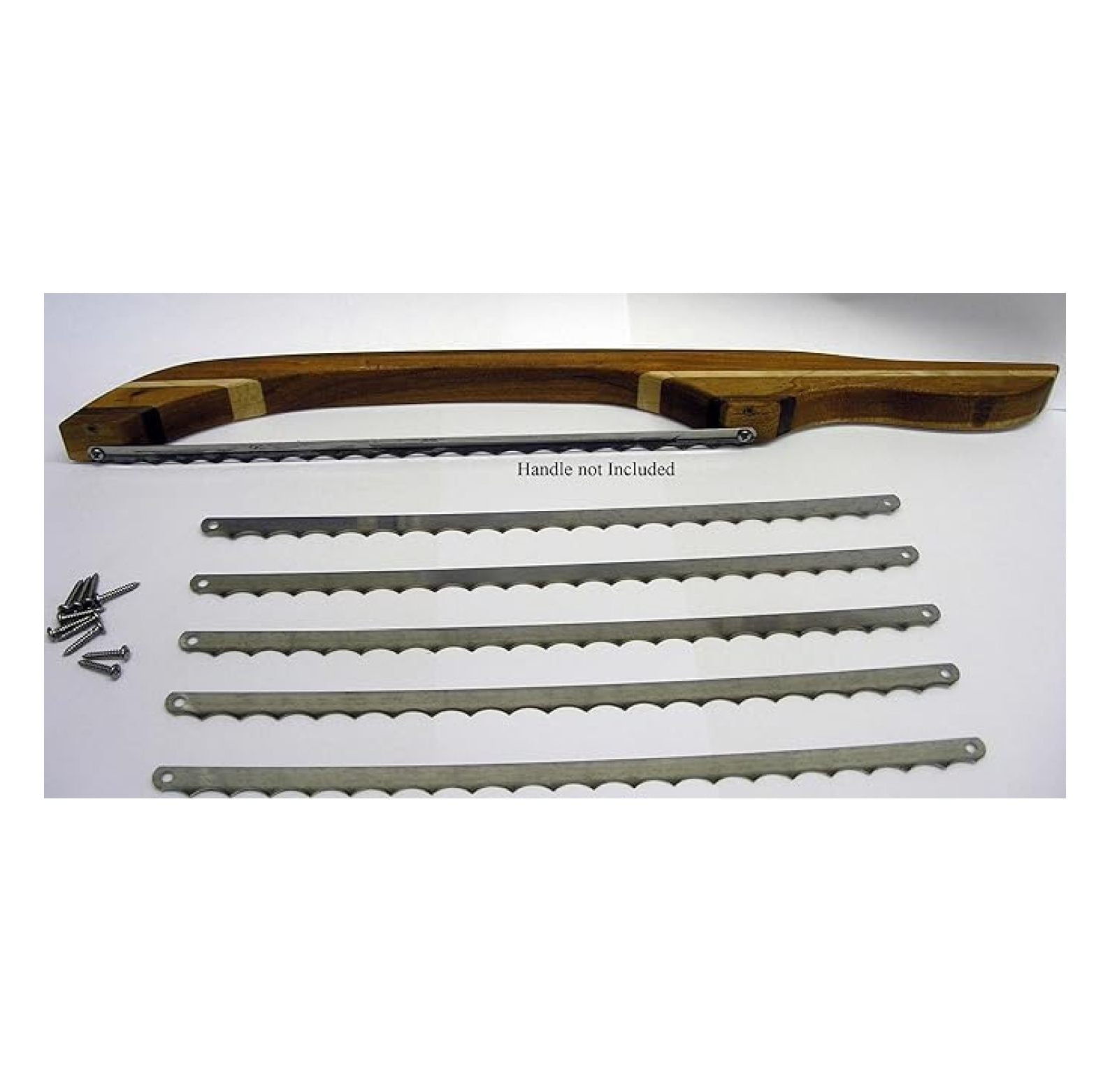 Bow Bread Knife Blades 5 Piece with Screws and Template, Stainless ...