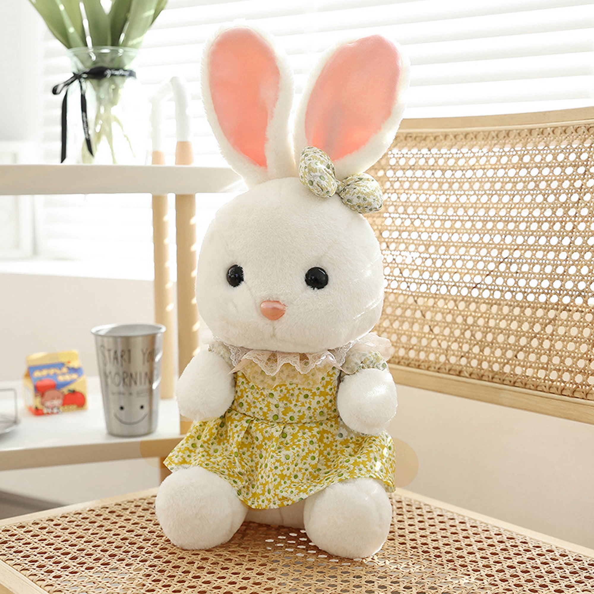 Bow Bunny Doll, Stuffed Animal Plush Toy Plush Rabbit Sleeping Pillow ...