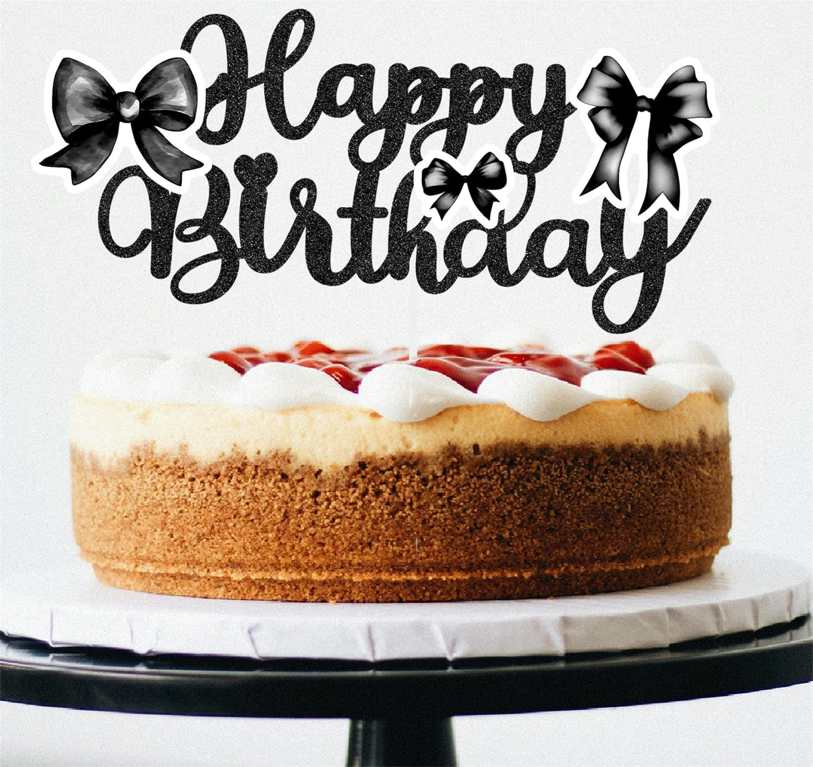 Bow Cake Topper Bow Cake Decorations Happy Birthday Bow Knot Cake ...