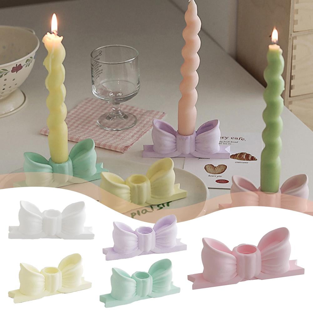 Bow Candle Holder Long Candle Candlestick Candlestick Plaster Mould ...