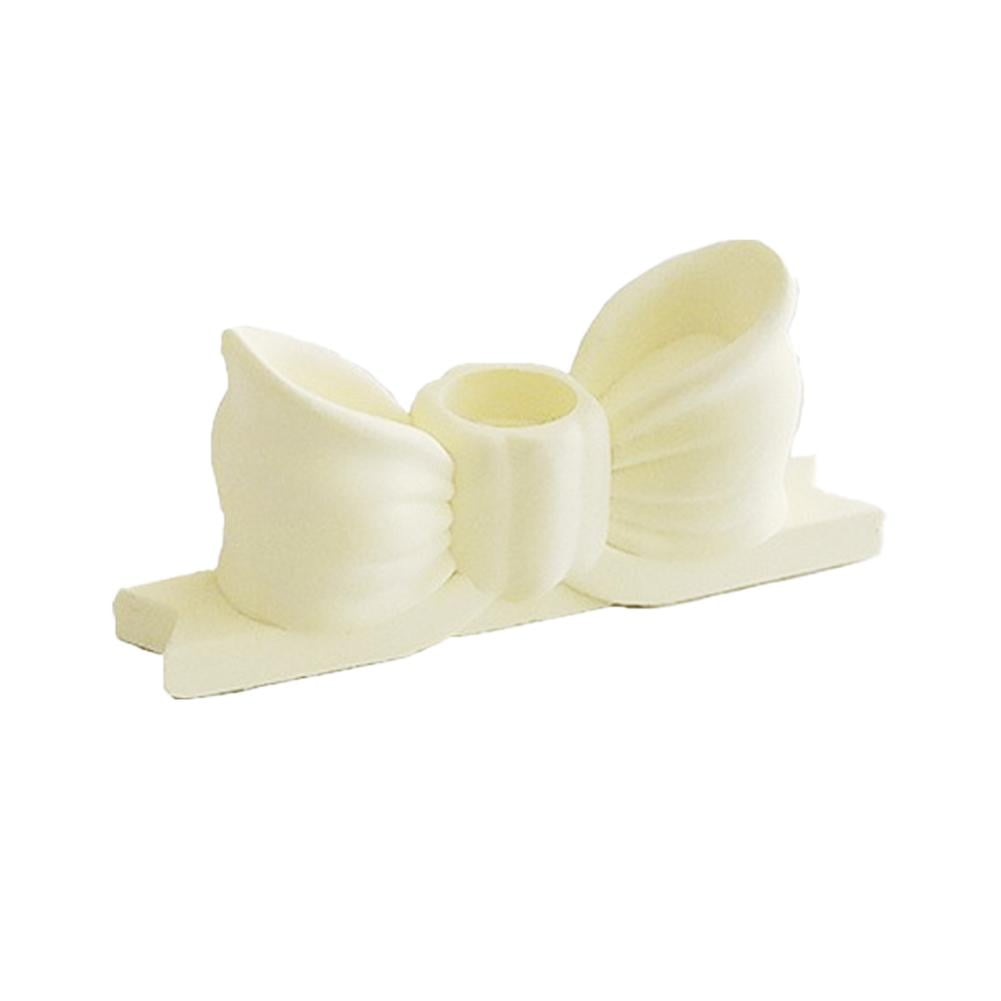 Bow Candle Holder, Long Candle Candlestick Cute Bow Candlestick Holders ...