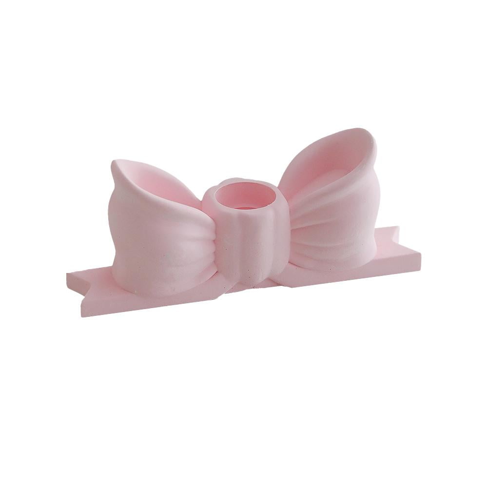 Bow Candle Long Candle Candlesti Cute Bow Candlesti Holders Gypsum ...
