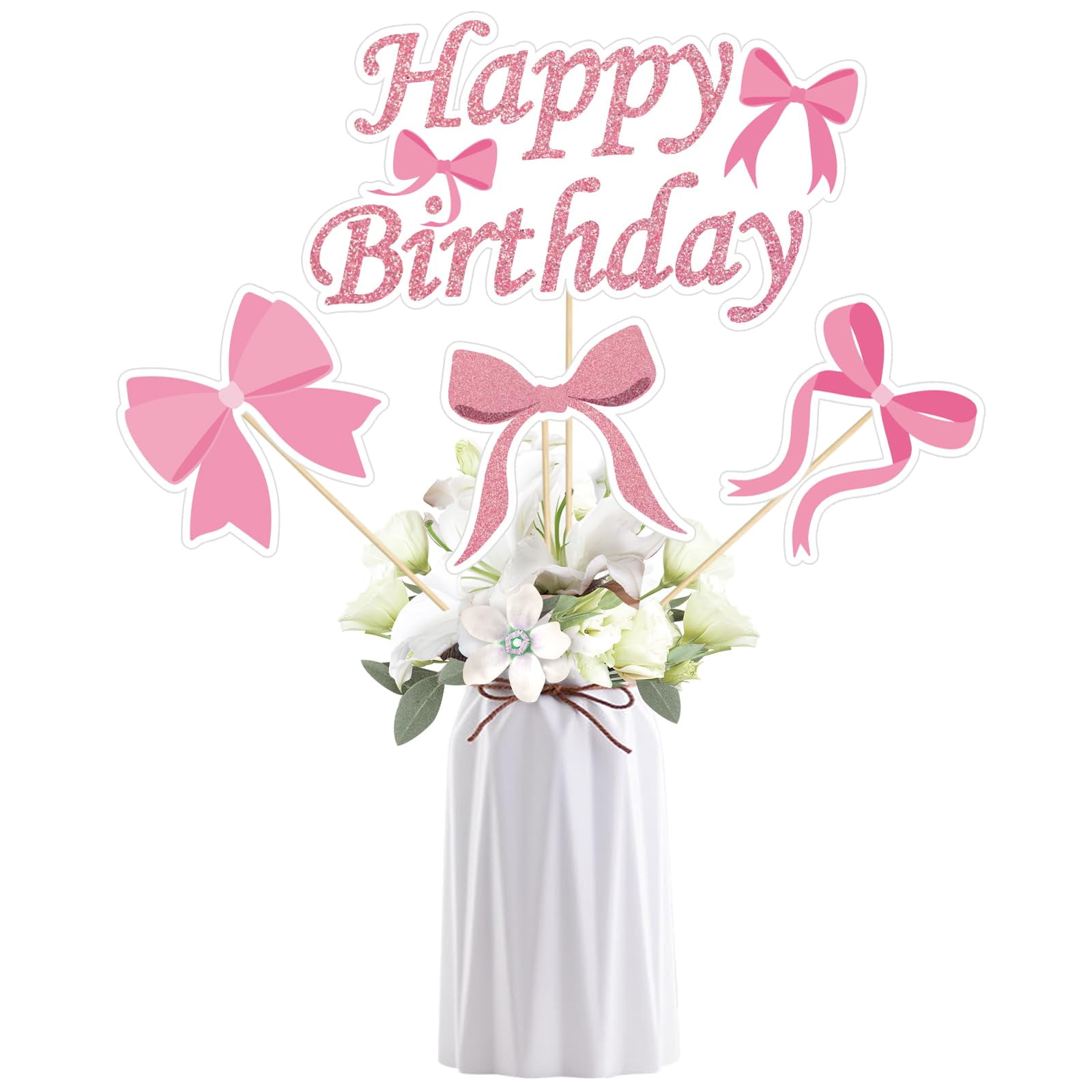 Bow Centerpieces for Tables,Pink STF9 Bow Birthday Party Decorations ...