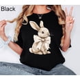 Bow Coquette Rabbit Shirt Ladies Bunny Ears Brown Ribbon Women Tee ...