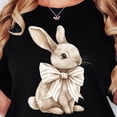 Bow Coquette Rabbit Shirt Ladies Easter Bunny Shirt Watercolor Easter ...