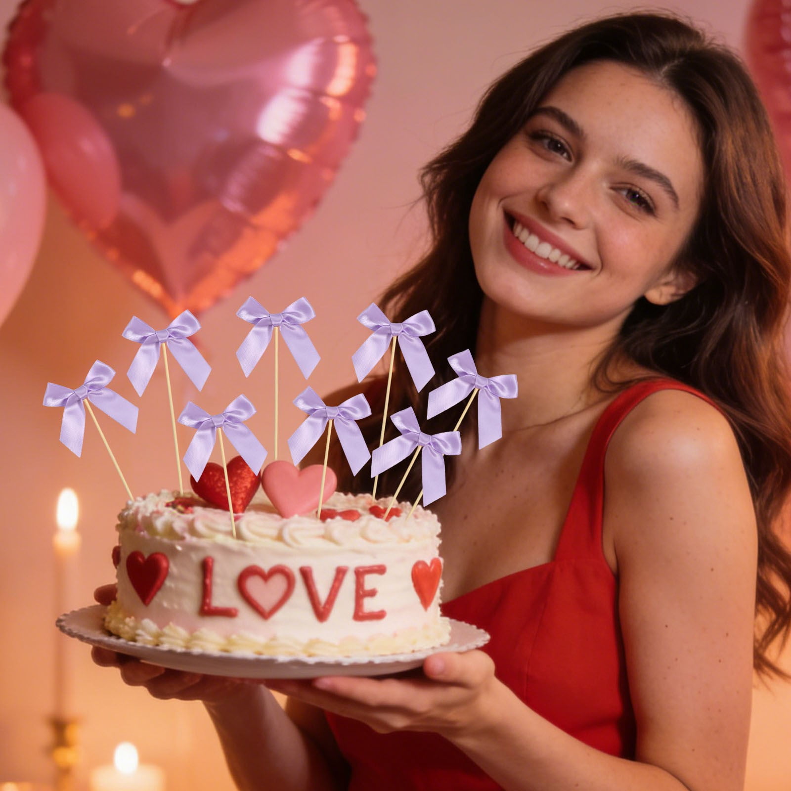 Bow Cupcake Toppers - Polyester Satin Ribbon, No Diy Required ...