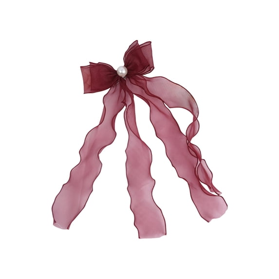 Bow Curtain Tiebacks with Pearl Decor, No Punch Wavy Tassel Sheer ...