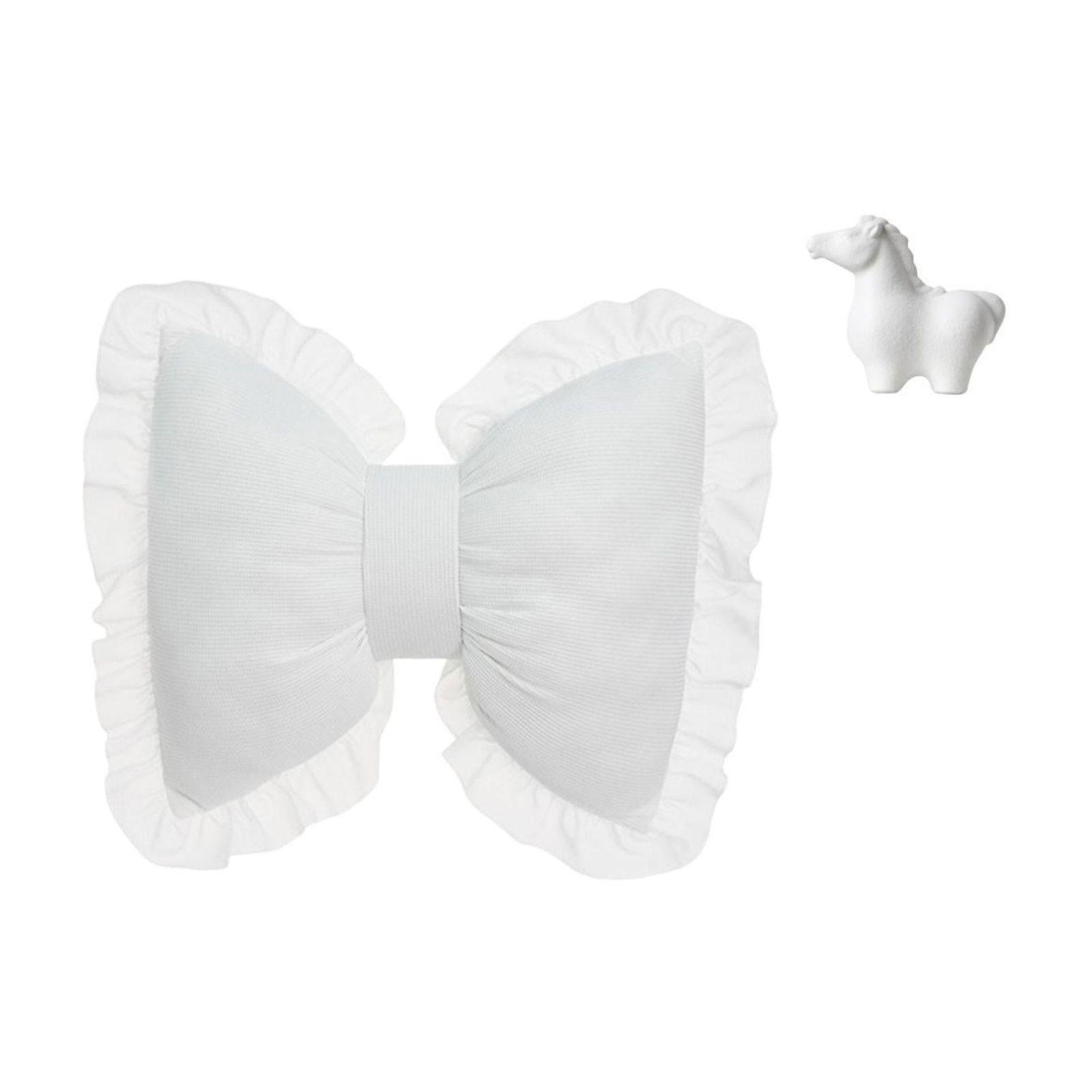 Bow Cushion Horse Statue Animal Figurine Soft PP Material for Modern ...